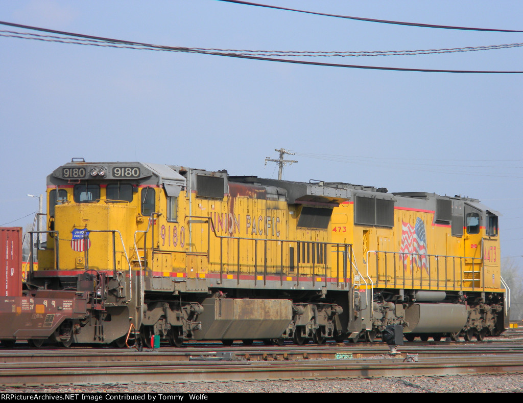 UP 9180 and UP 4473 Back UP Train IHODU-13 into the Yard